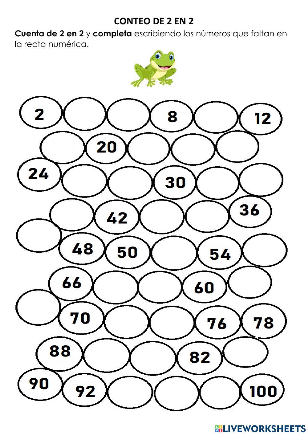 6936564 | CONTEO DE 2 EN 2 AL 100 | TANIA COOLH