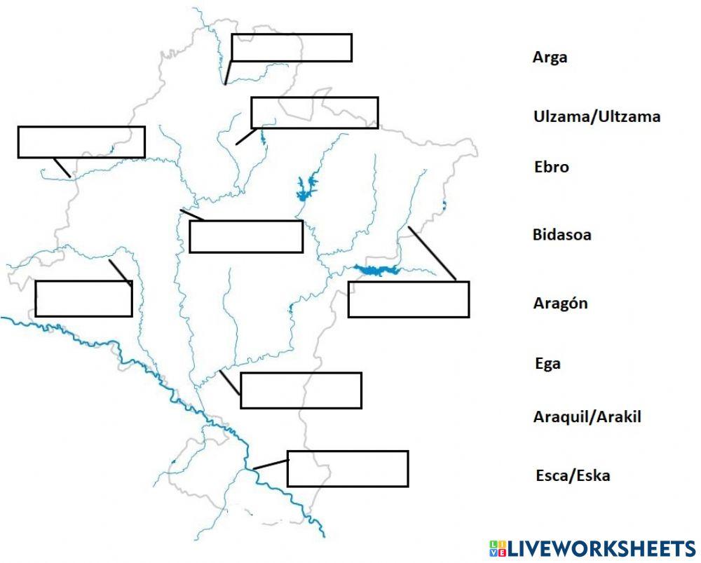 Ríos de Navarra worksheet | Live Worksheets