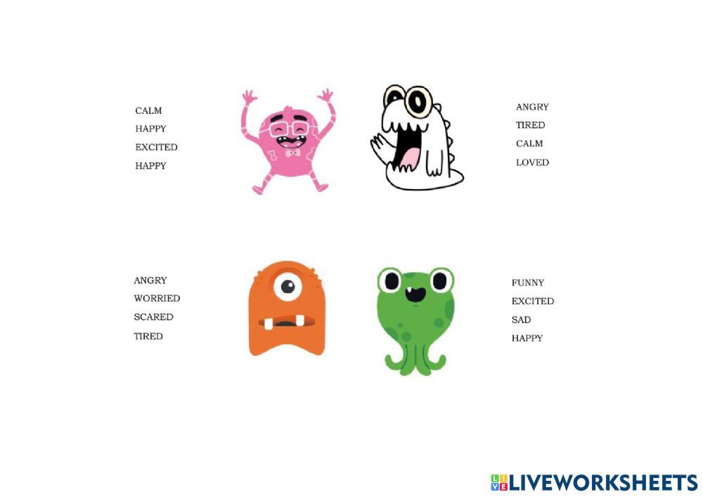 Feelings'monsters, Multiple choice (check boxes) 2333082