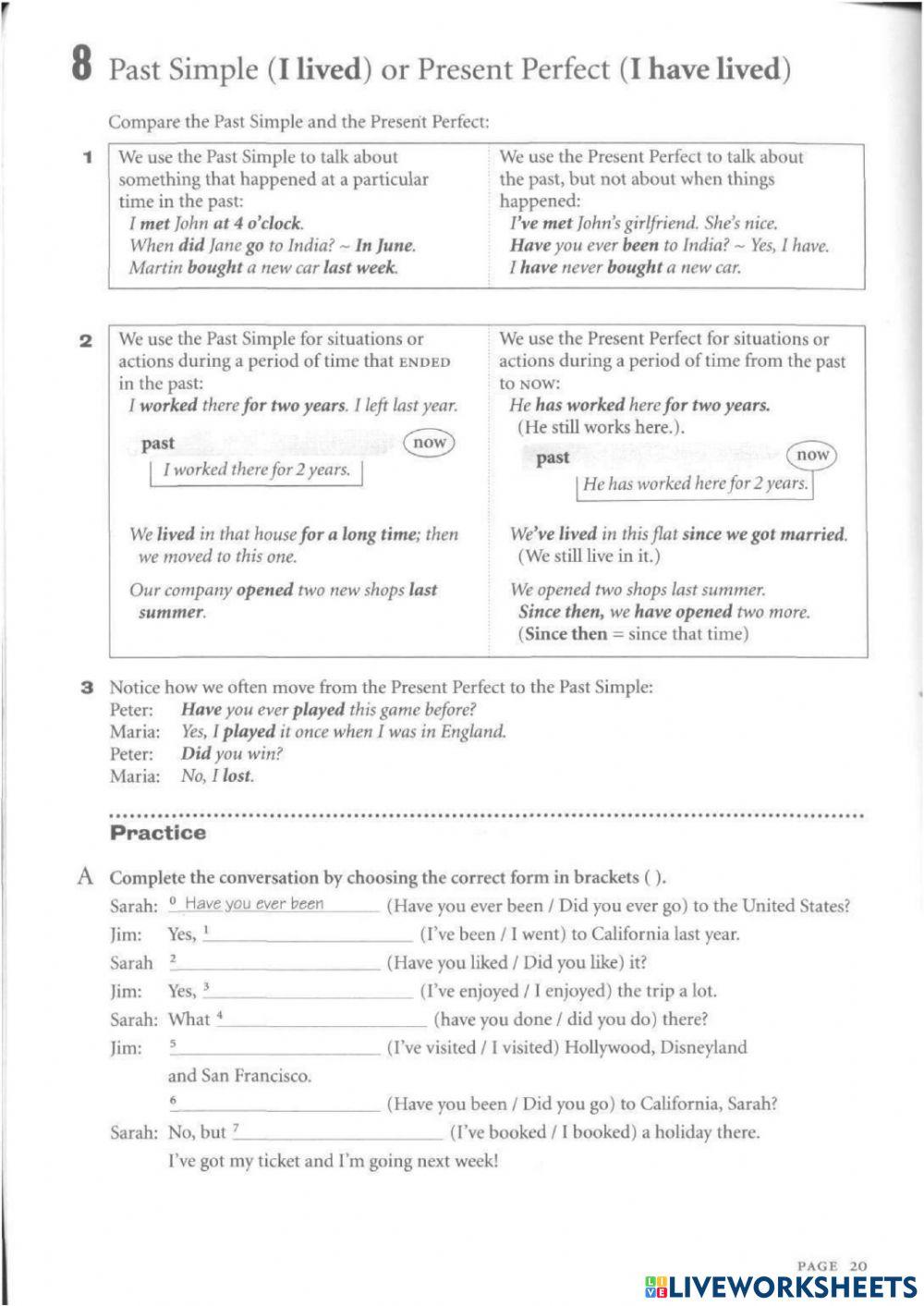 Present Simple or Present Perfect 2333542 | Karina