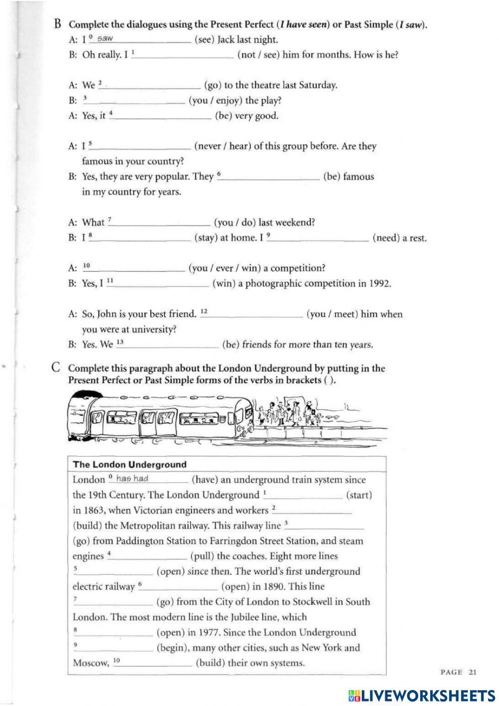 Present Simple or Present Perfect 2333542 | Karina