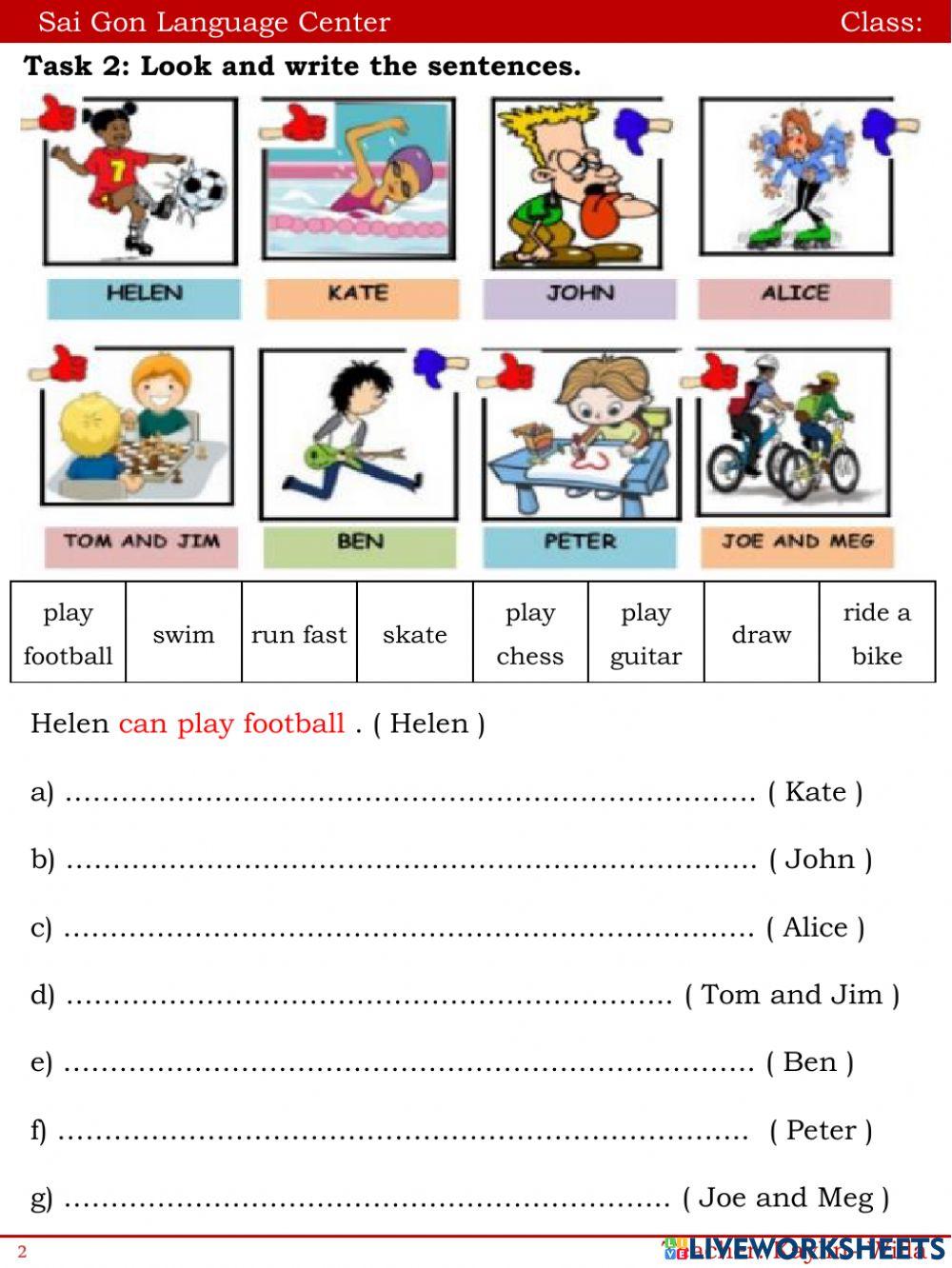 Action boy can run! online pdf activity | Live Worksheets