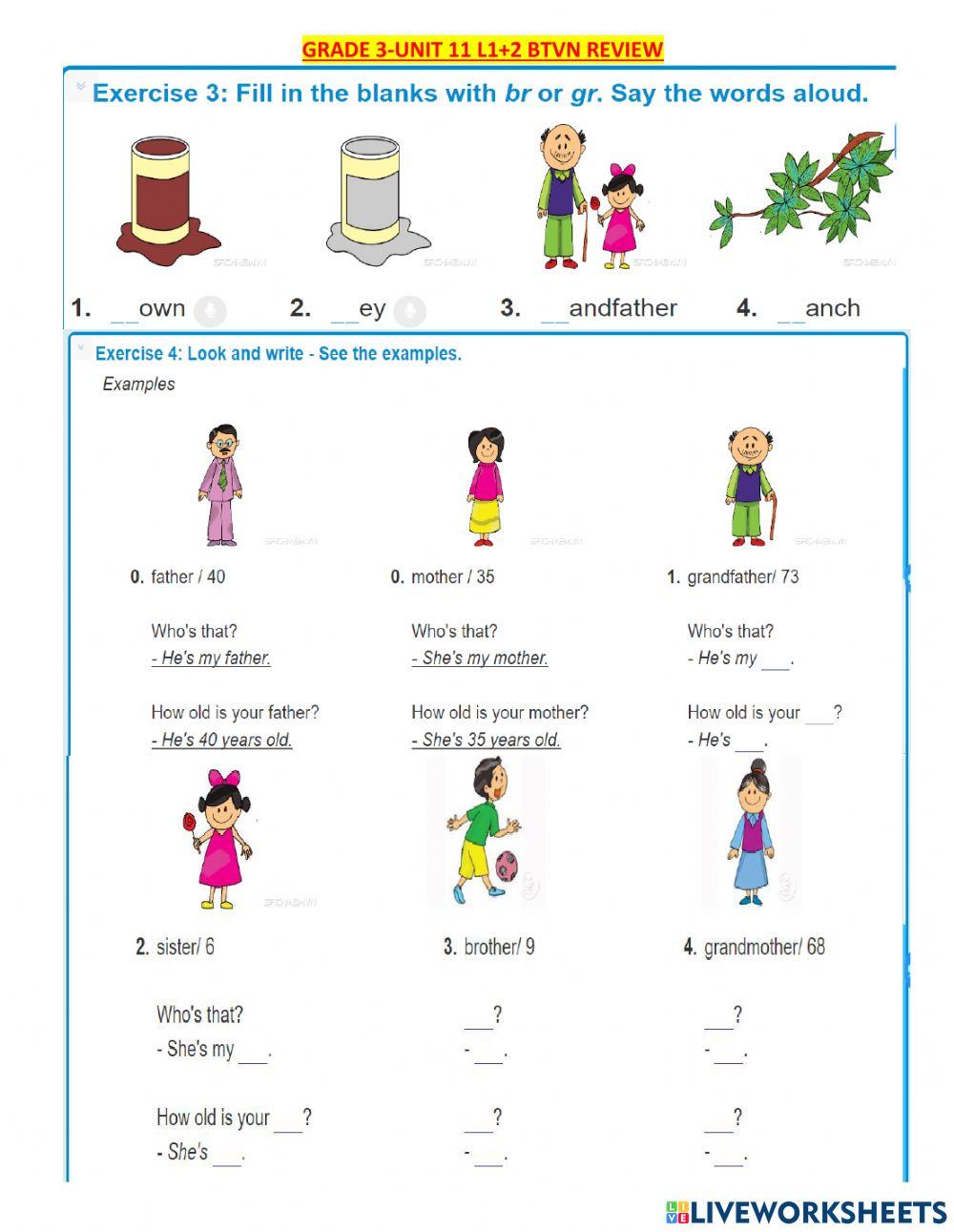 G3-unit 11 review worksheet | Live Worksheets