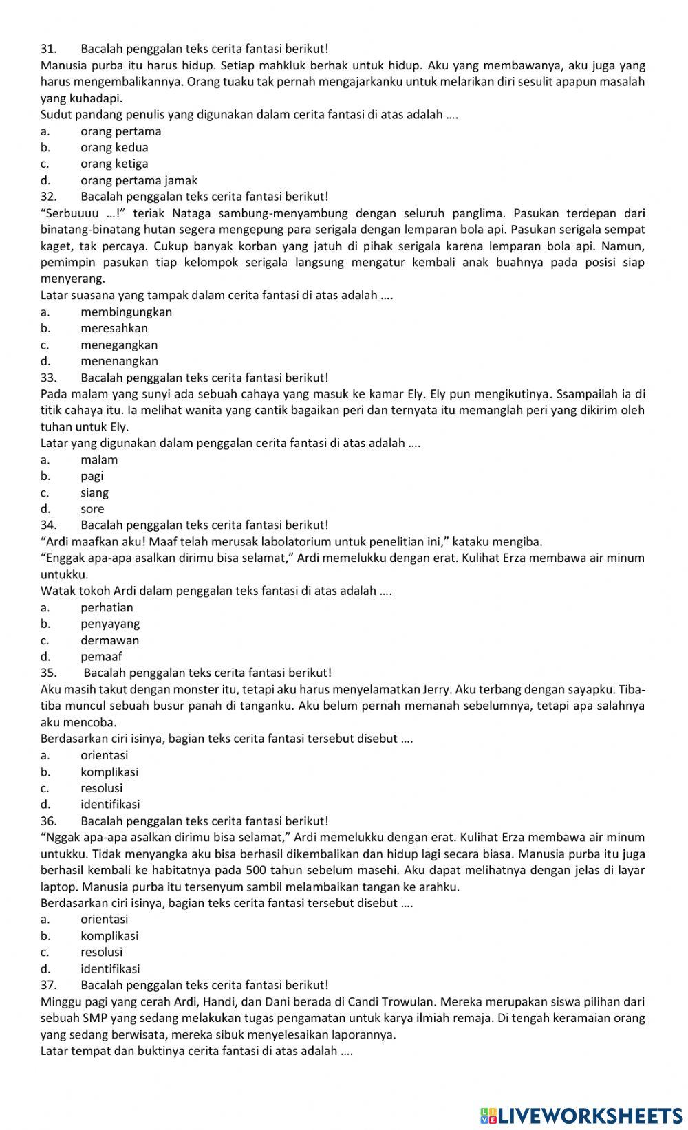 lkpd Pilihan Ga… | Free Interactive Worksheets | 2555208