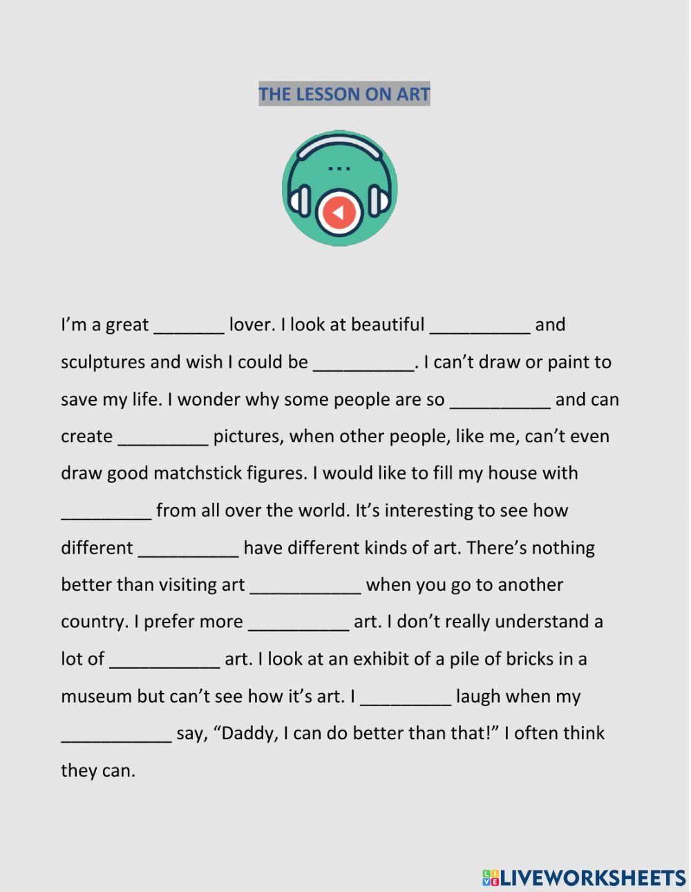 art online exercise for | Live Worksheets