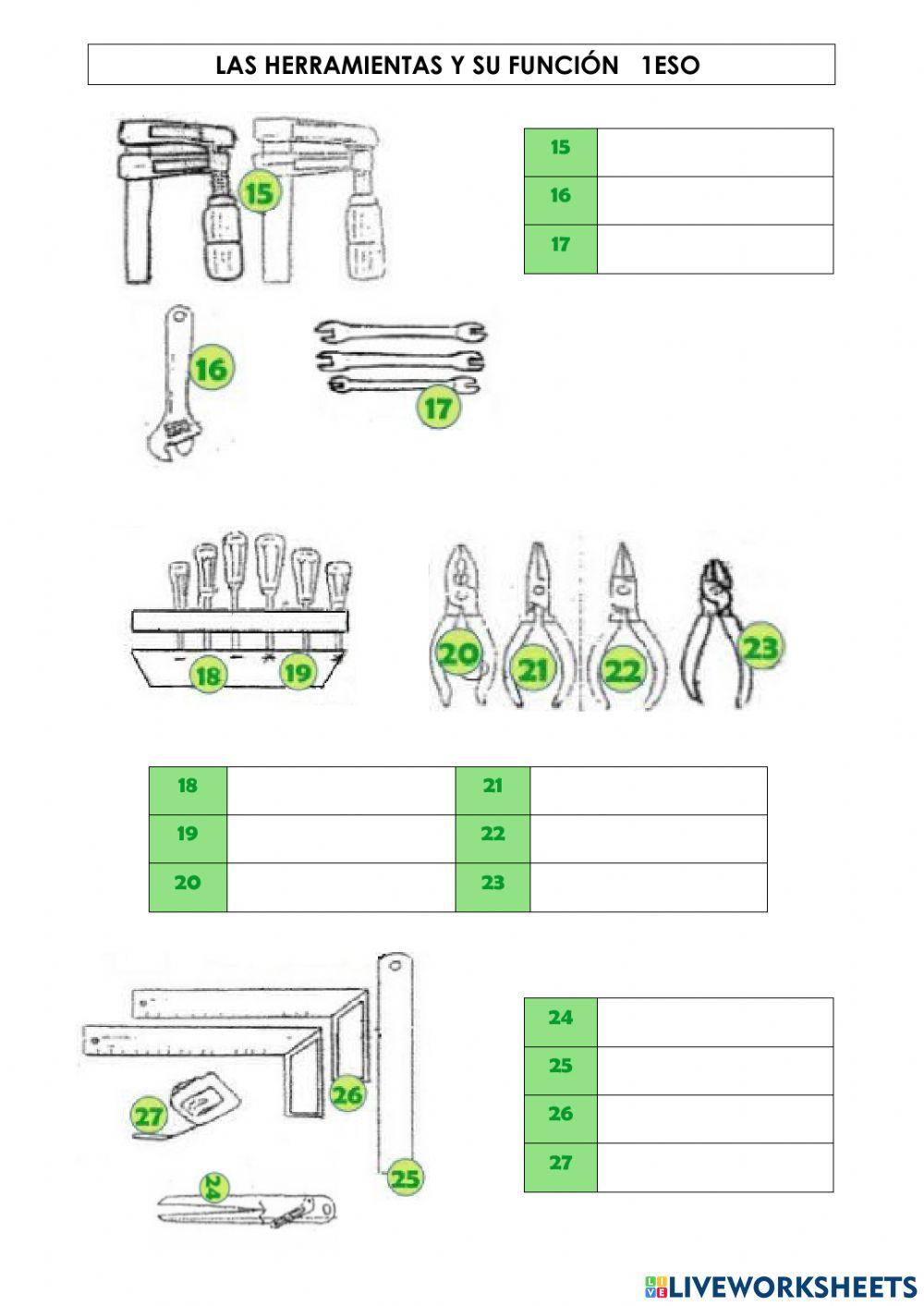 LAS HERRAMIENTA… | Free Interactive Worksheets | 2308359