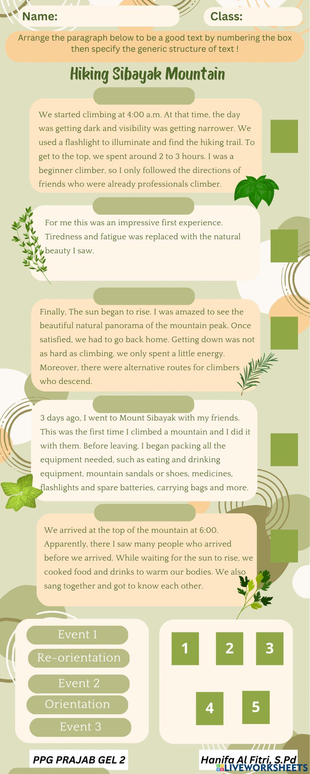 lkpd 1 recount text pertemuan 1 online exercise for | Live Worksheets