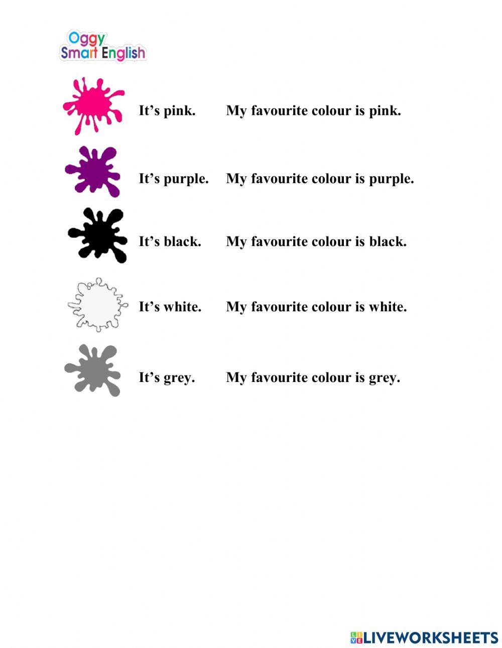 Colours online exercise for 1 | Live Worksheets