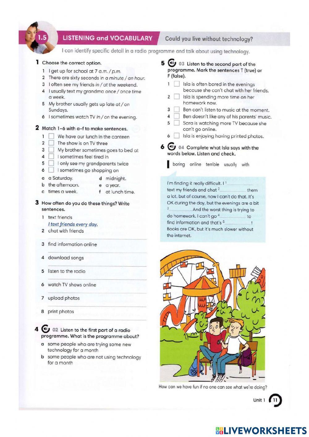 Ww3 wb u1.5 | Free Interactive Worksheets | 2334360