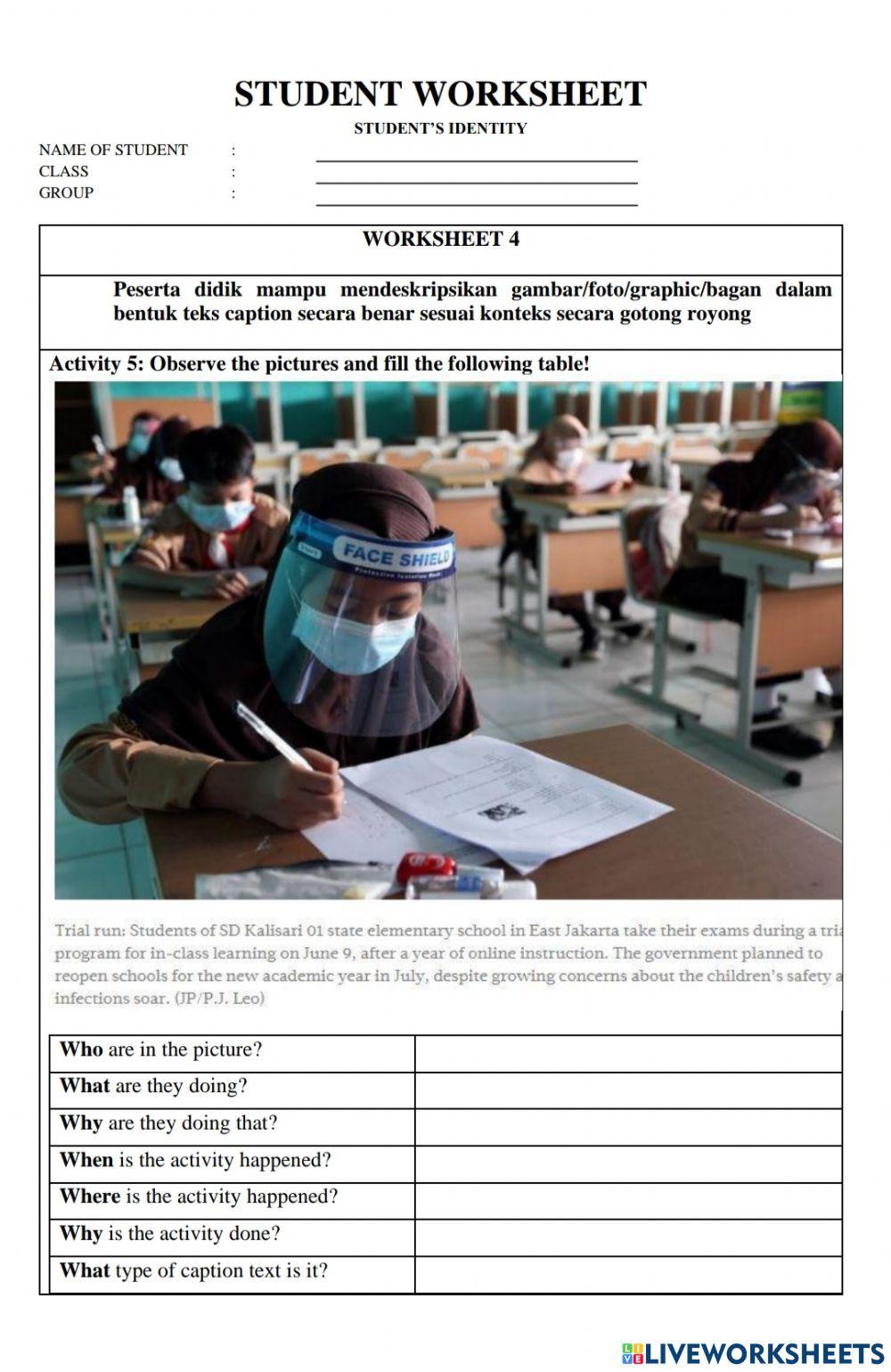 XI A : Caption Text Exercise group 2 2578926