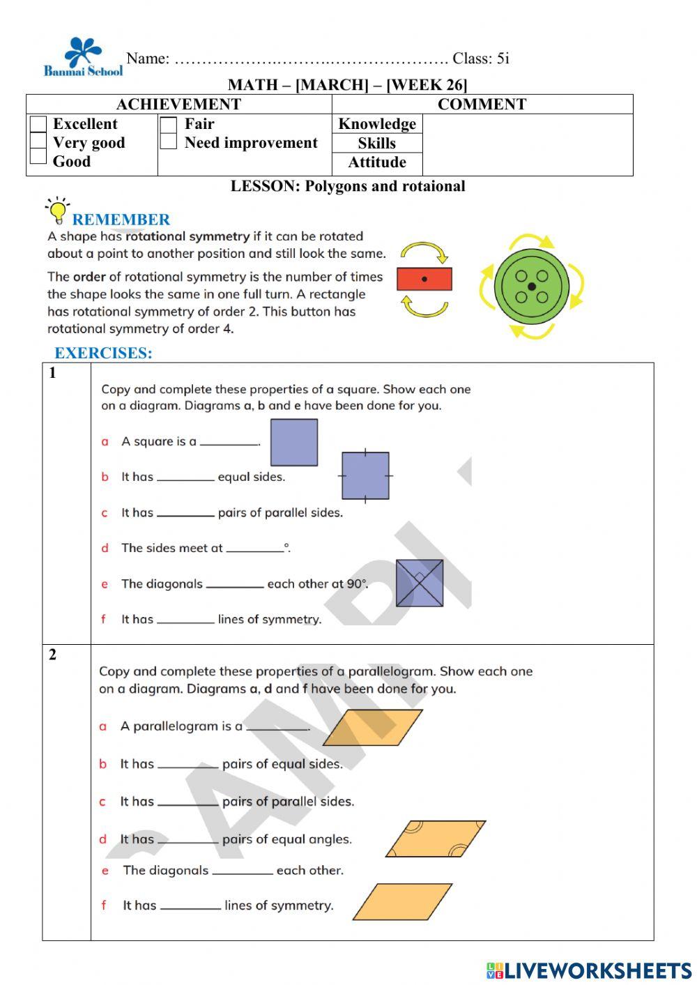 Shape | Free Interactive Worksheets | 2334846