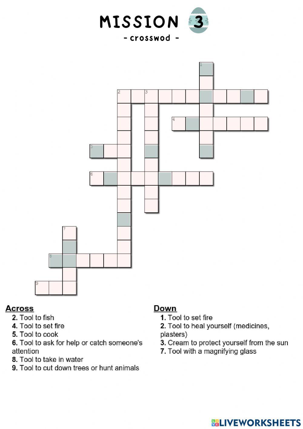 Mission 3 worksheet | Live Worksheets