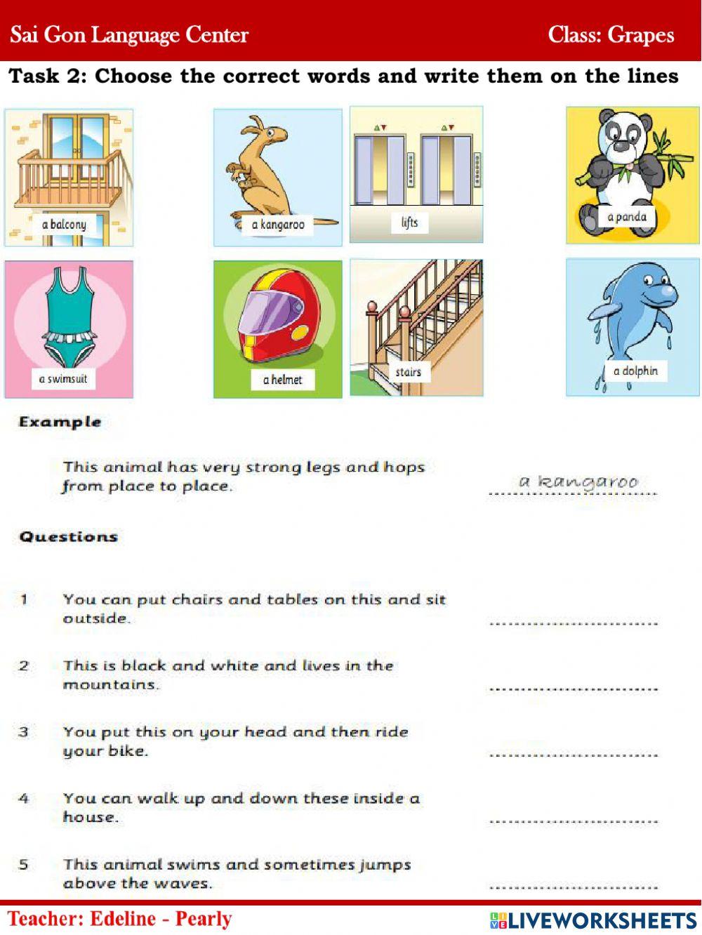 Review online exercise for Grapes | Live Worksheets