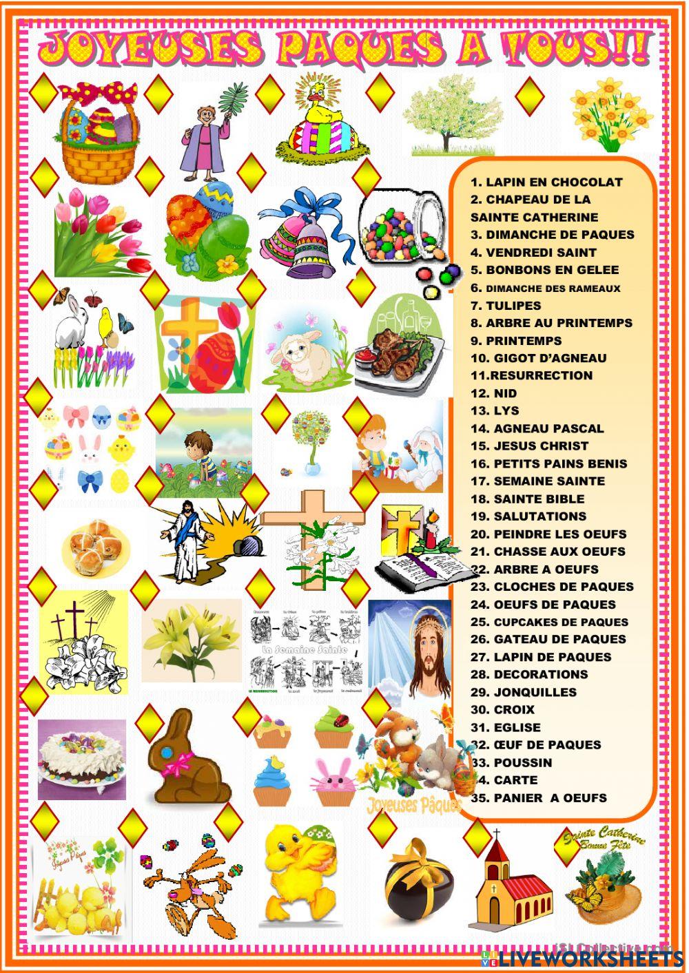 Pâques 1 online exercise for | Live Worksheets