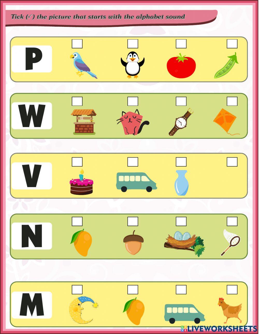 kg ENGLISH online exercise for | Live Worksheets