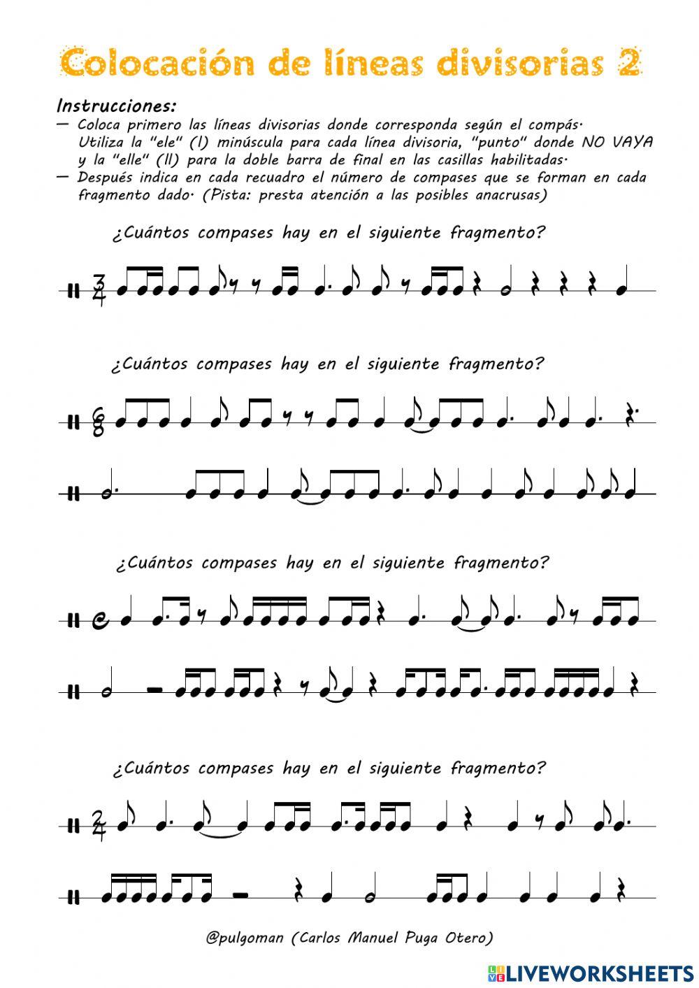 Coloca las líne… | Free Interactive Worksheets | 2309356