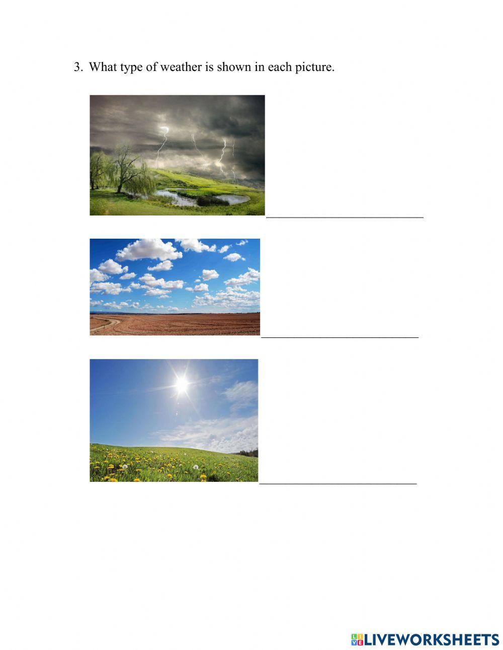 Weather | Free Interactive Worksheets | 2309820