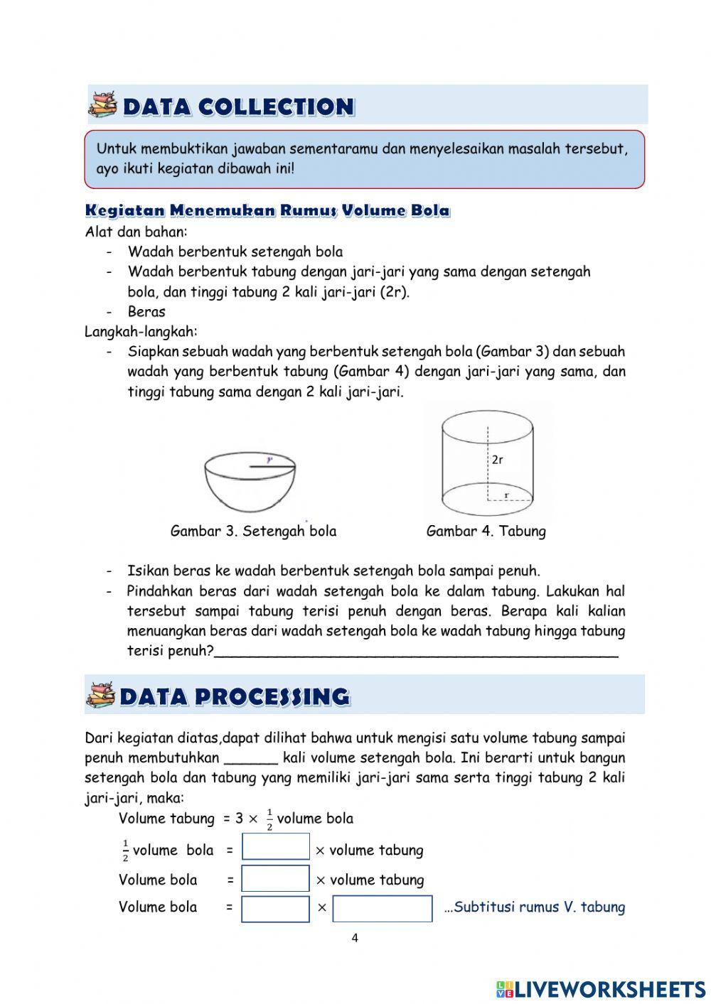 LKPD VOLUME BOL… | Free Interactive Worksheets | 2310315