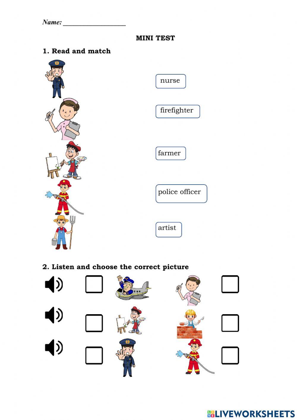 Job | Free Interactive Worksheets | 2310564