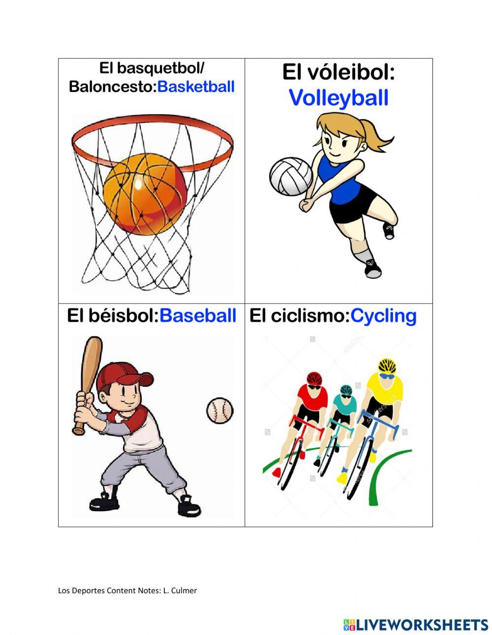 Los deportes Gr. 5 worksheet | Live Worksheets