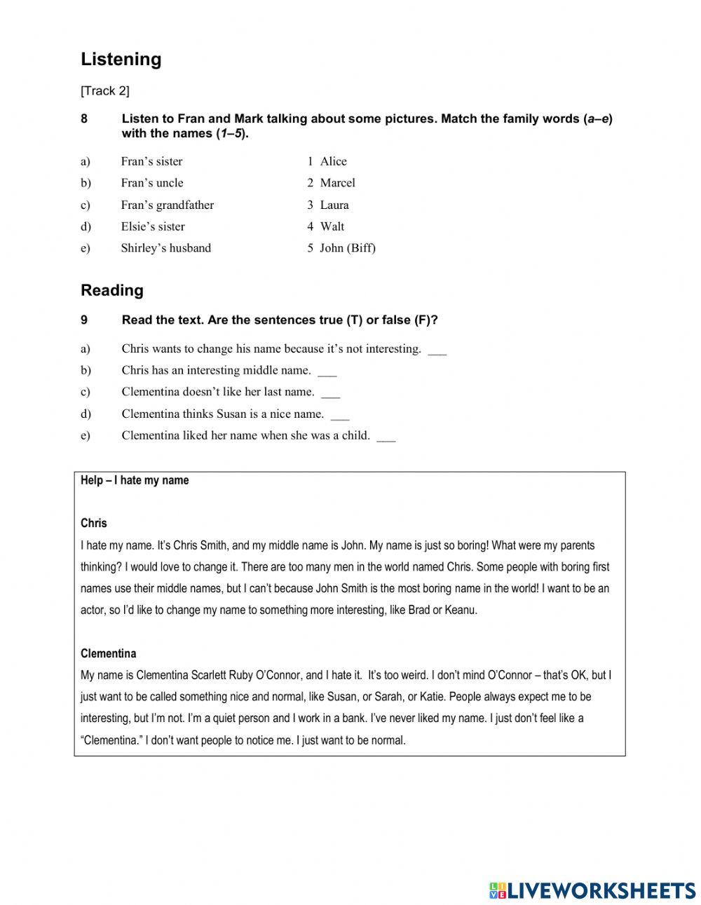 Pre intermediate | Free Interactive Worksheets | 2311109