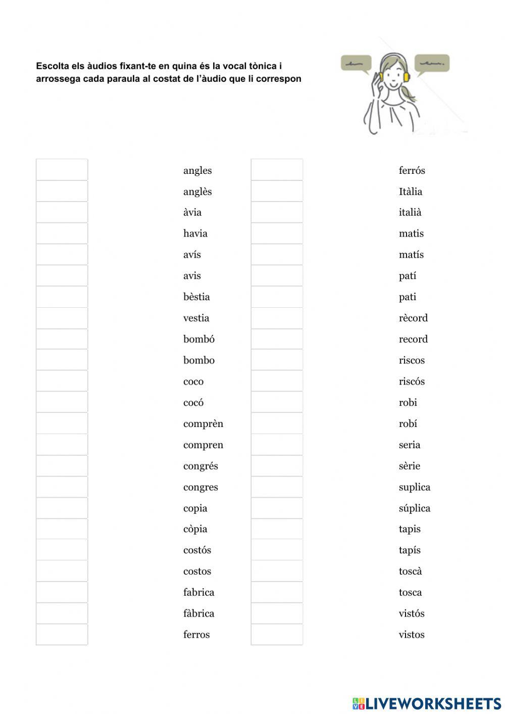 Quina du accent worksheet | Live Worksheets