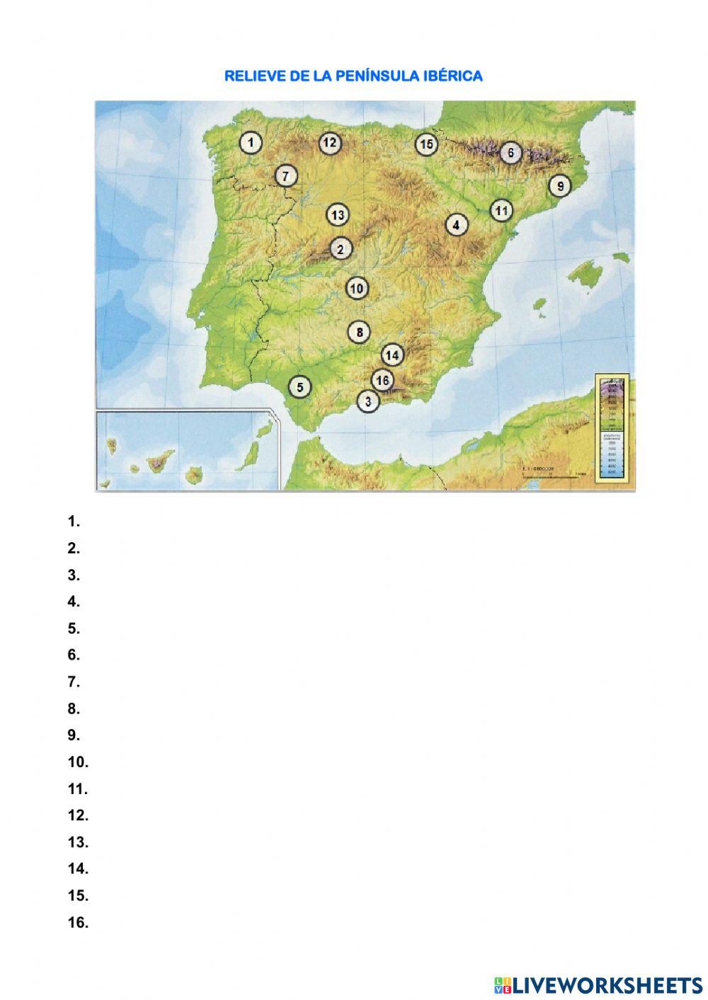 Relieve de la Península Ibérica | Maria F. Ramírez