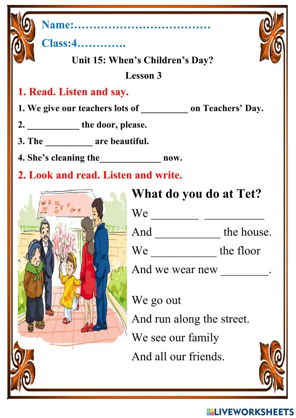 Tet holiday | Free Interactive Worksheets | 2312547