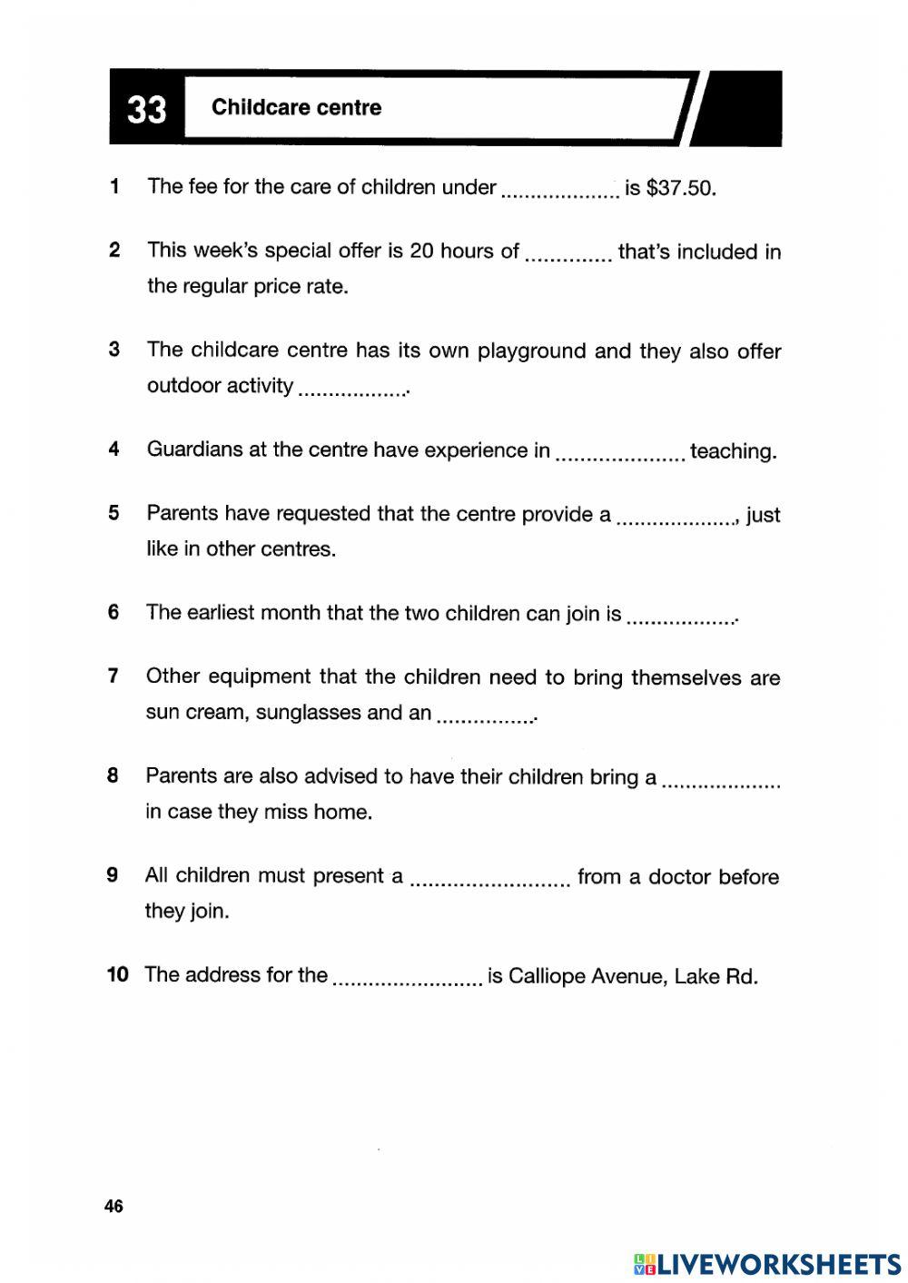 2312716 | Listening 33 | Quynh Nhu | LiveWorksheets