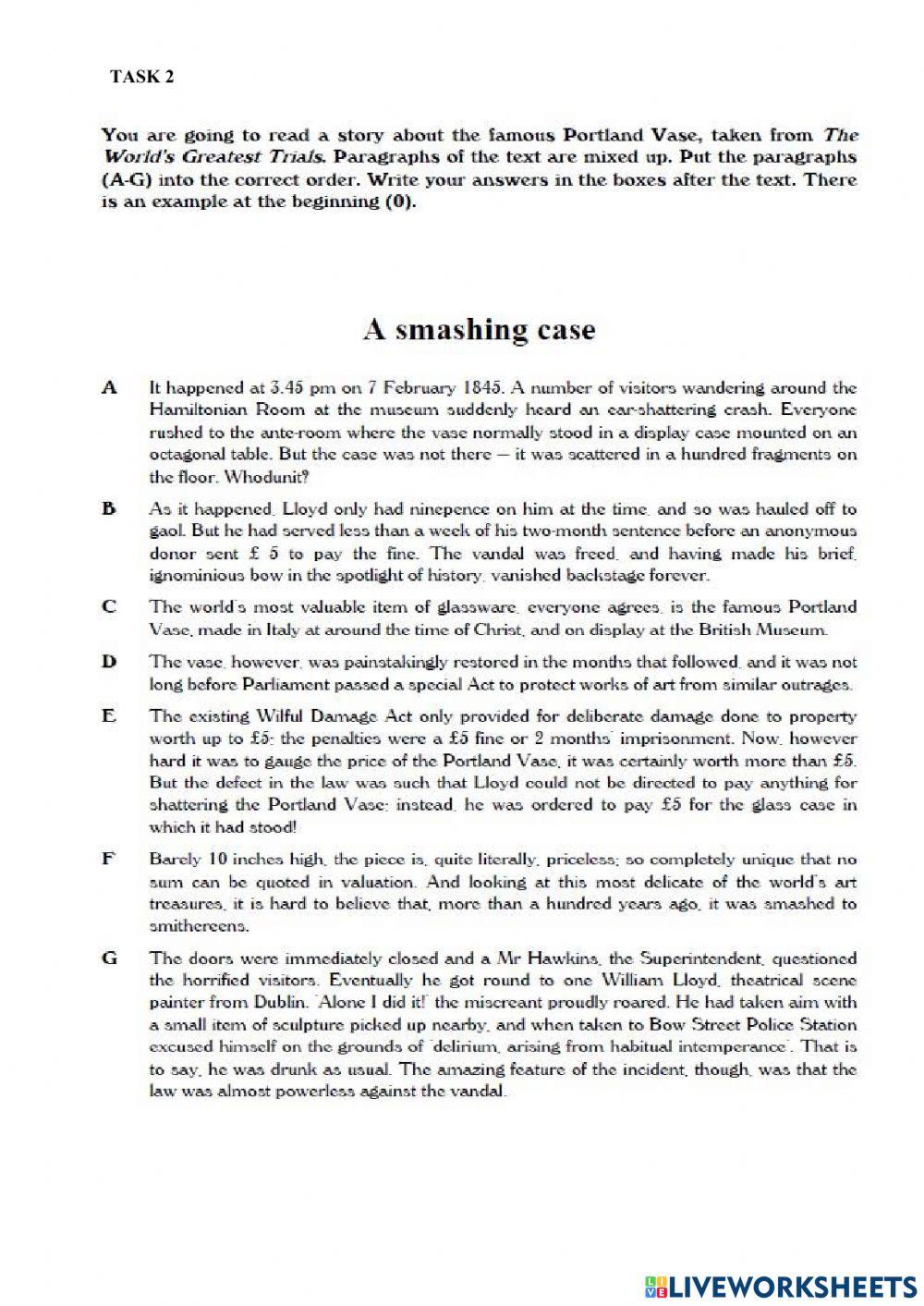 Homework 5 interactive activity | Live Worksheets