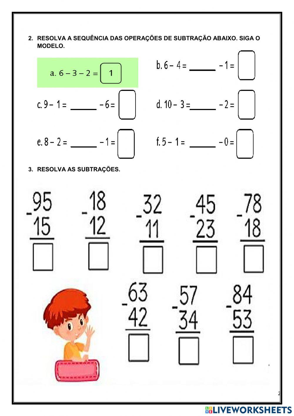 Matemáica worksheet | Live Worksheets