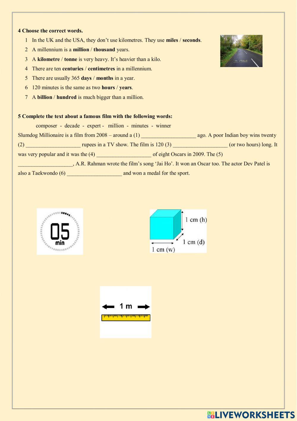 Periods of time… | Free Interactive Worksheets | 2313339