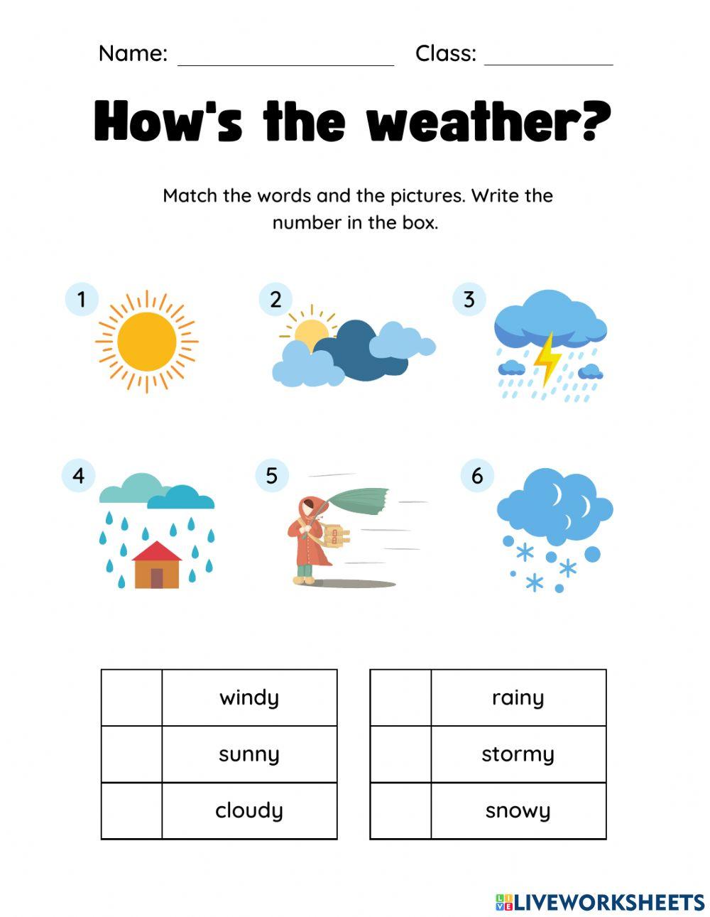 2313409 | Weather | MonicaSantiagoLopez | LiveWorksheets