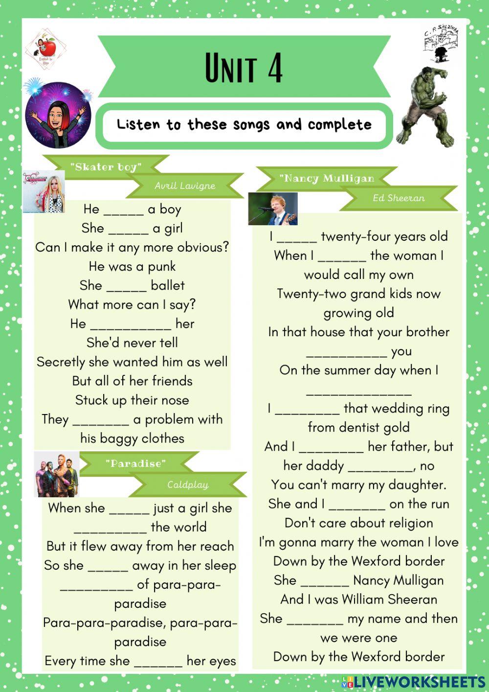 6th grade. Unit 4. Sheet 8. Richmond worksheet | Live Worksheets