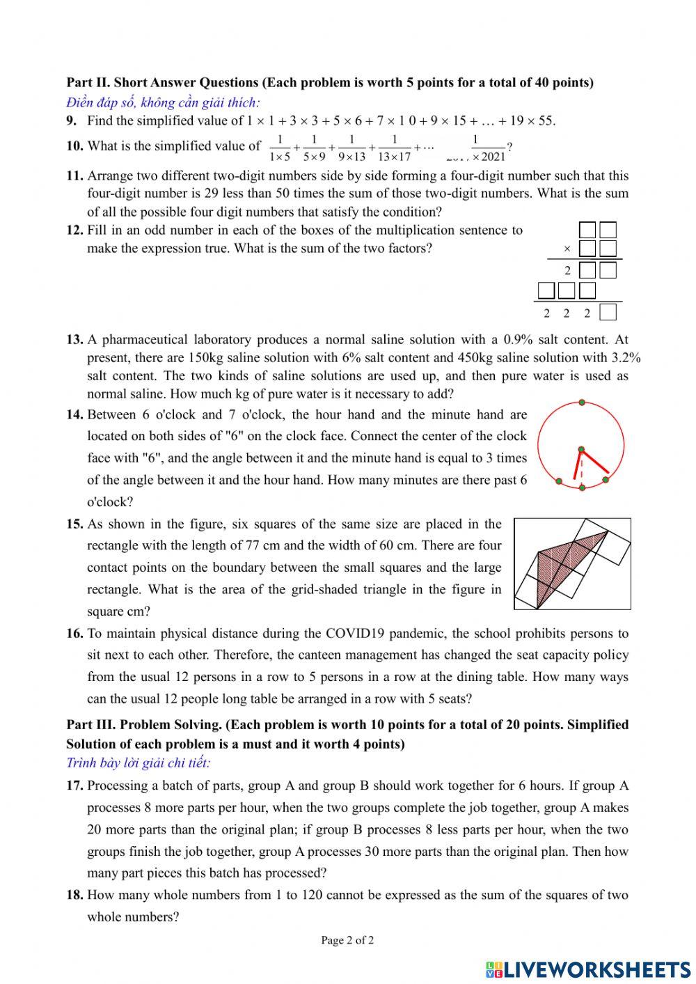 Imc 2021 2335427 | Nguyễn Thị Hoa | Live Worksheets