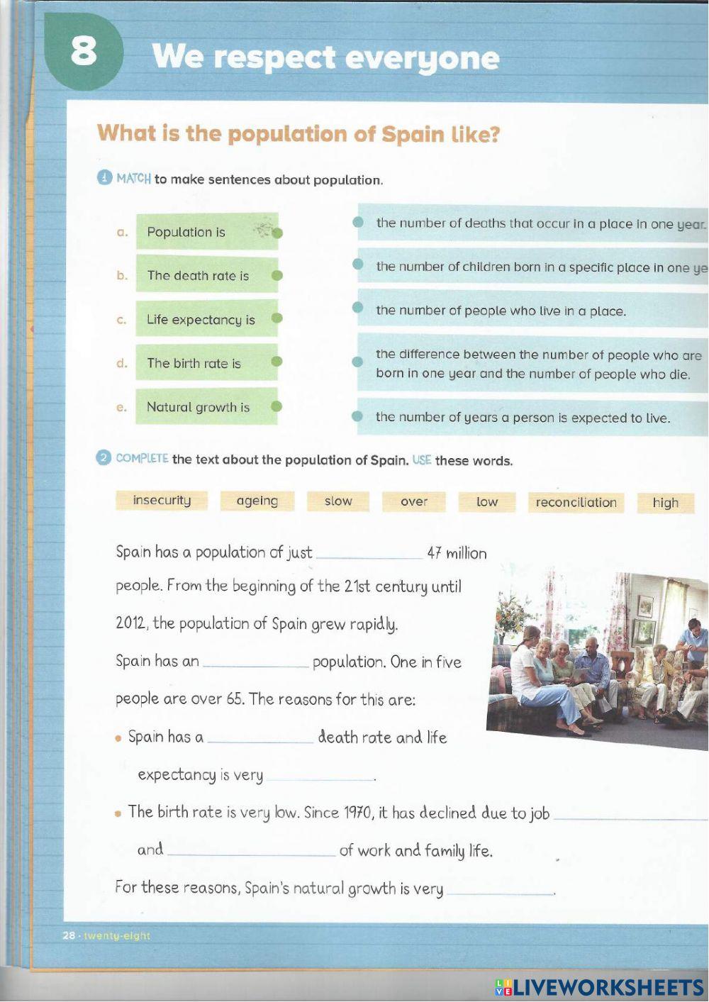 UNIT 8 - POPULATION, MIGRATION AND ECONOMIC SECTORS online exercise for | Live Worksheets