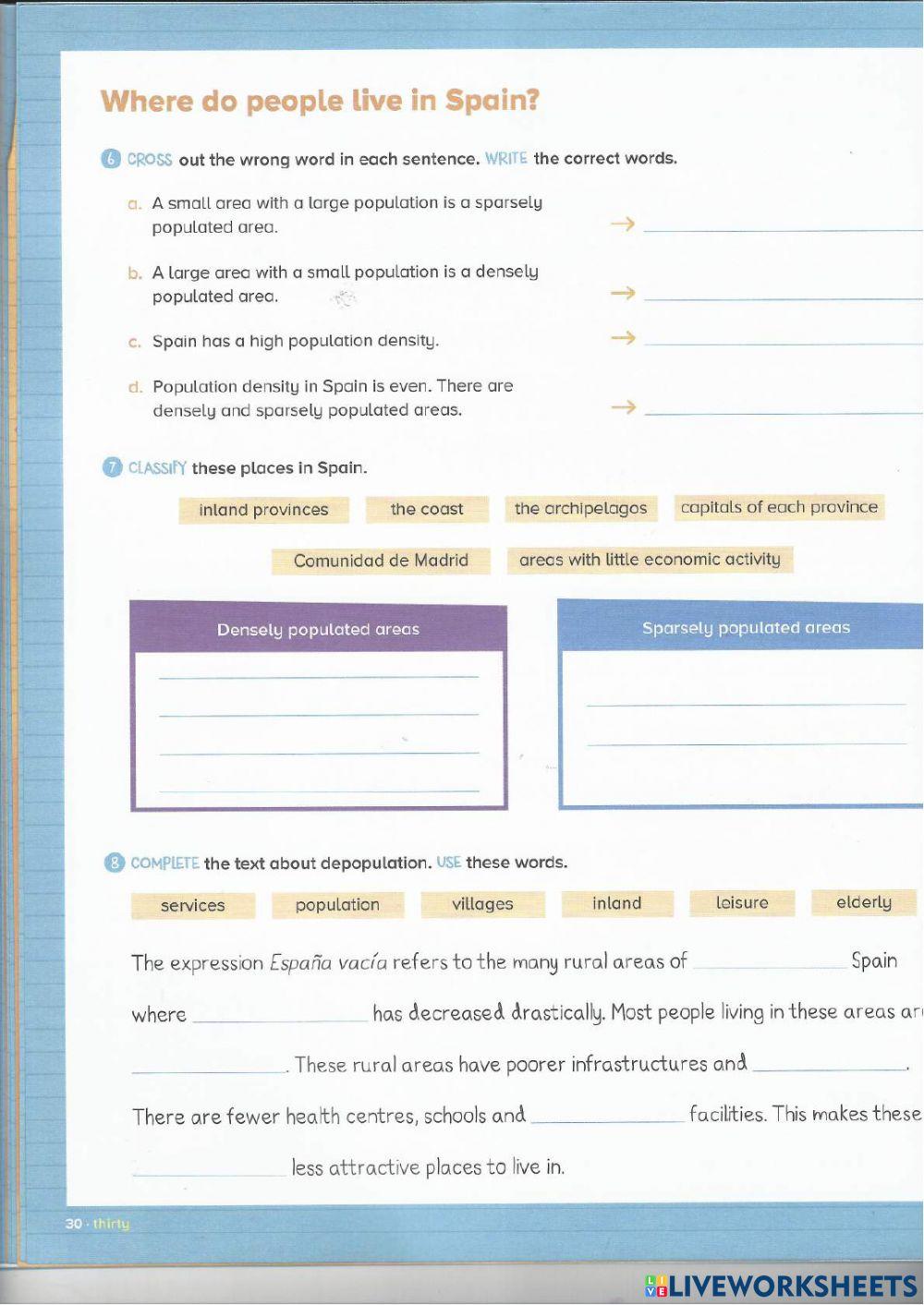 UNIT 8 - POPULATION, MIGRATION AND ECONOMIC SECTORS online exercise for | Live Worksheets