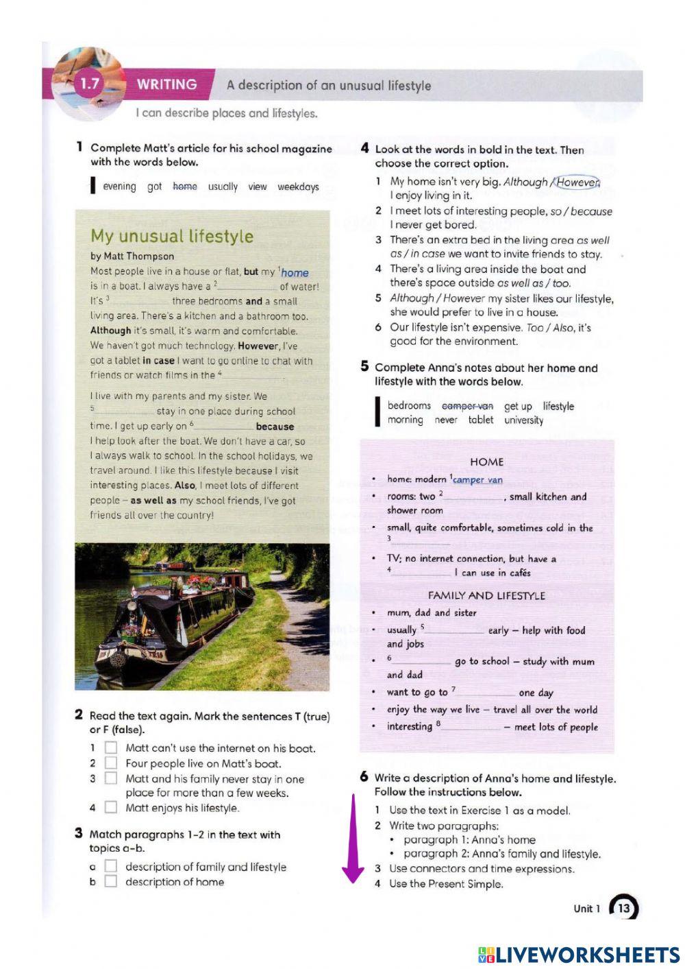 Ww3 wb u1.7 | Free Interactive Worksheets | 2335935