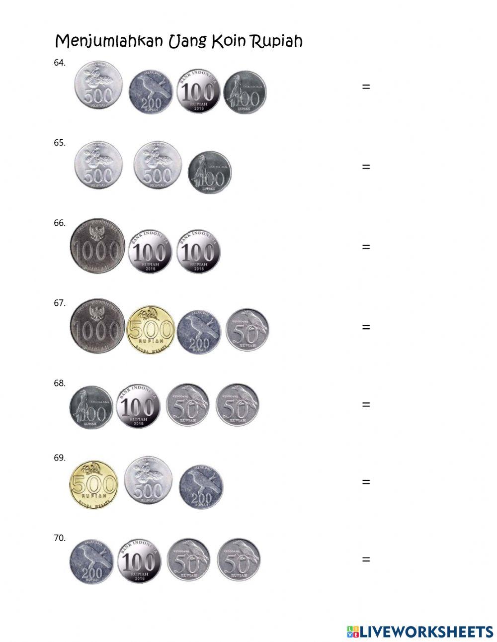 Menjumlahkan Uang Koin Rupiah -5 7124762 | Bukan_Guru