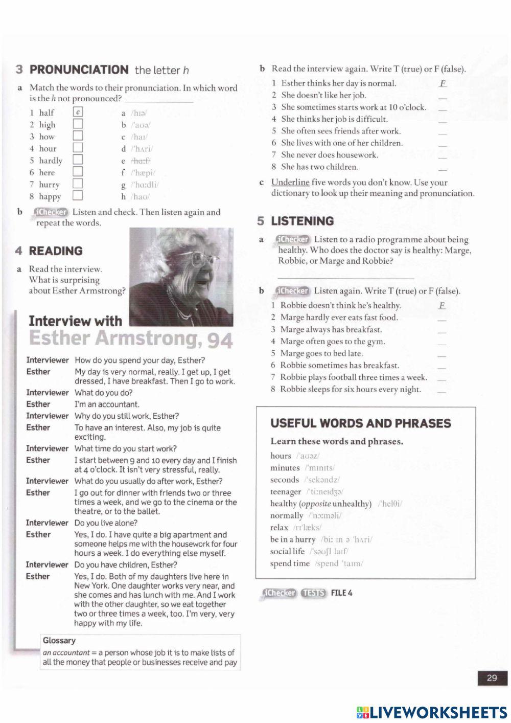 Workbook 4C online exercise for | Live Worksheets