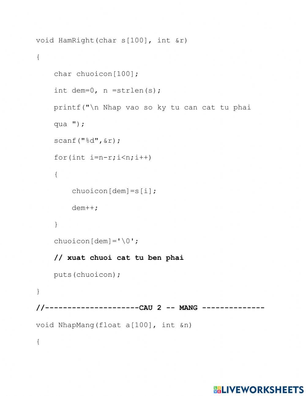 De01 activity | Live Worksheets