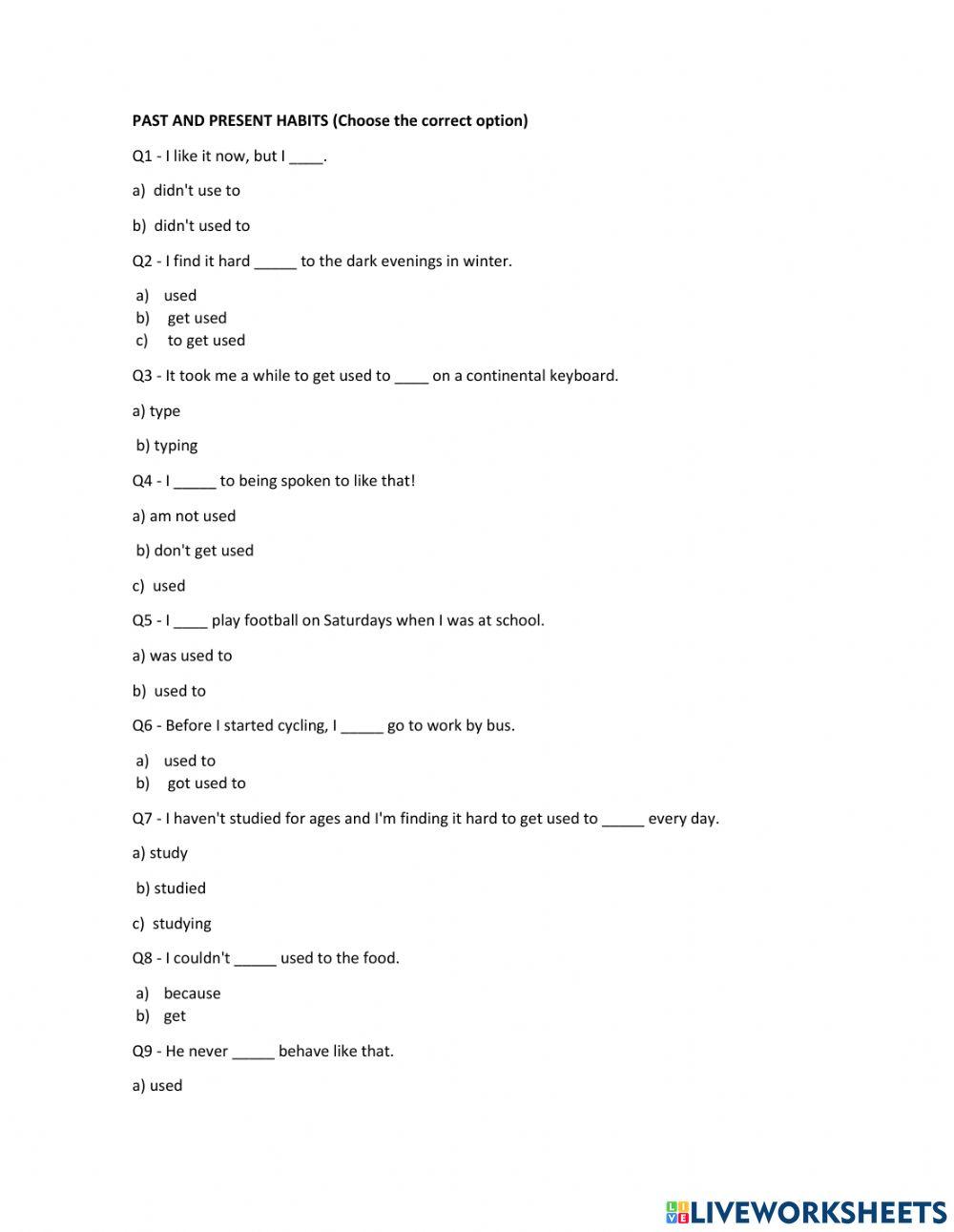 FIRST QUIZ 3RD PARTIAL online exercise for | Live Worksheets