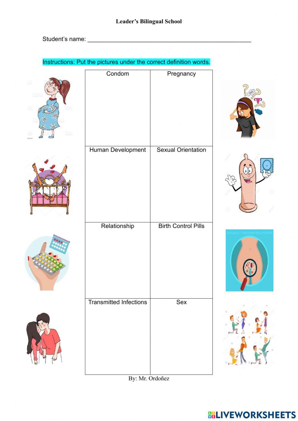 Sexuality Education Worksheet Mr Allan Ordoñez Online Exercise For