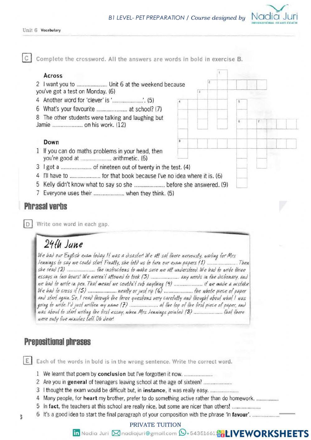 DESTINATION B1 … | Free Interactive Worksheets | 6964313