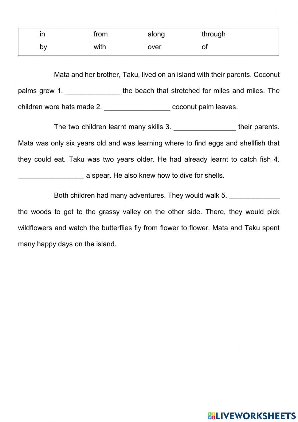 Cloze9 online exercise for | Live Worksheets