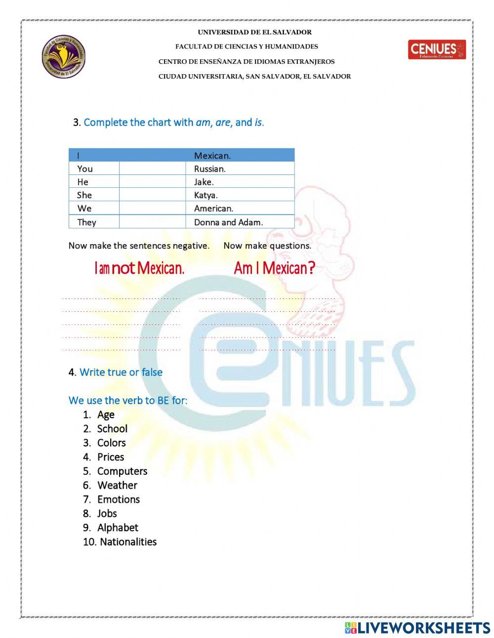 FIRST QUIZ LEVEL 1 ADULTS online exercise for | Live Worksheets