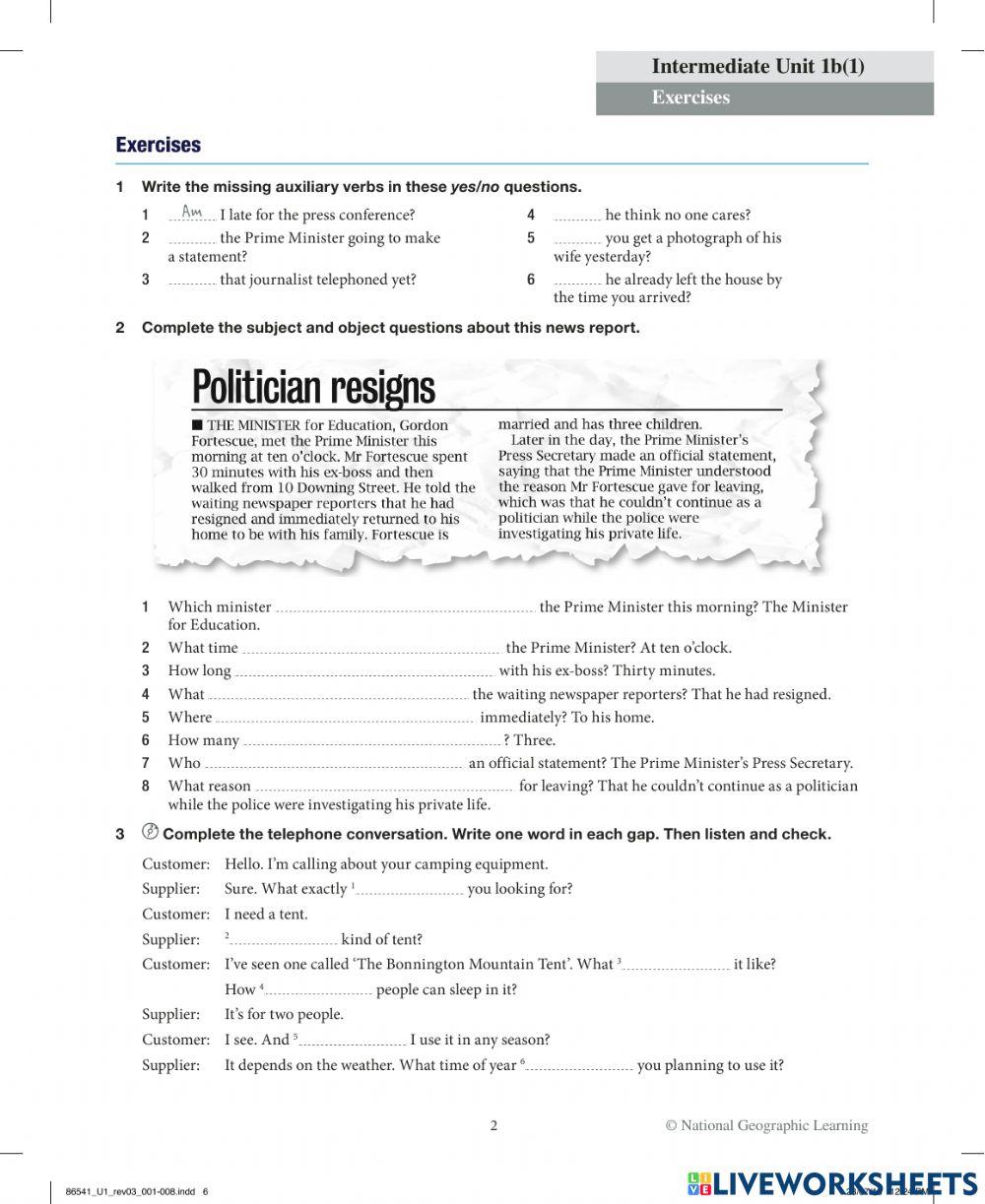 I5 1b (1) | Free Interactive Worksheets | 7011565