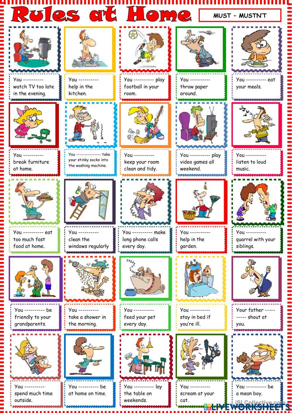 Family Rules (m… | Free Interactive Worksheets | 6960014