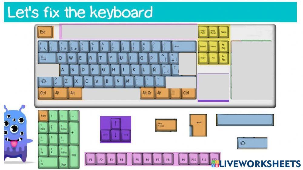 Keyboard parts online exercise for | Live Worksheets