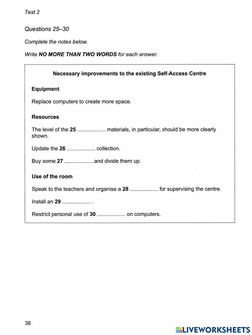 Etc practice listening C9 T2 S34 online exercise for | Live Worksheets